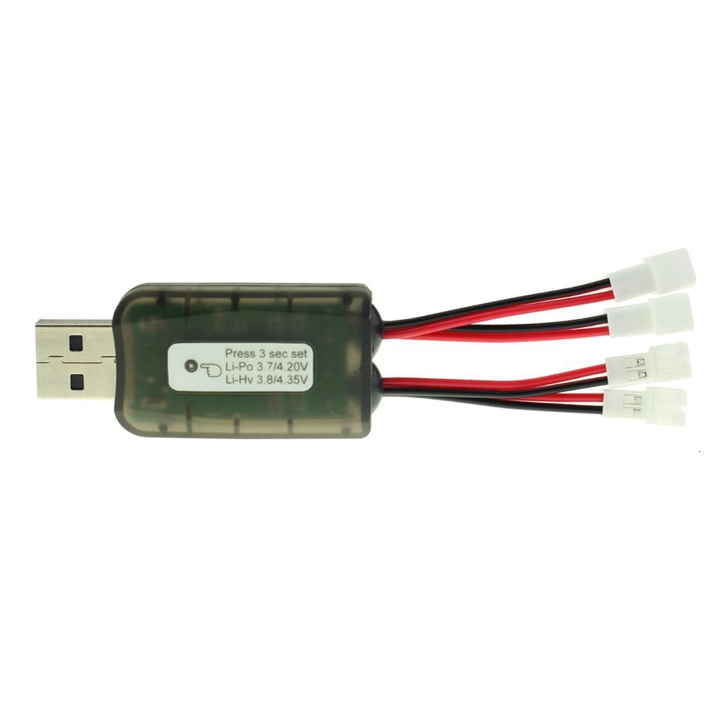 JNANEEI 4 Slot USB Battery Charging Adapter For V911 1S 3.7V/3.8V Lipos ...