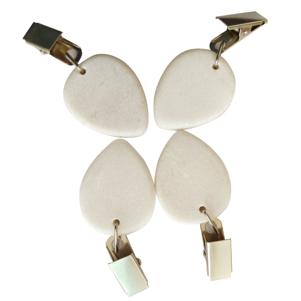 JNANEEI 4Pcs Tablecloth Weights Waterdrop Shape with Clamp Pendant ...