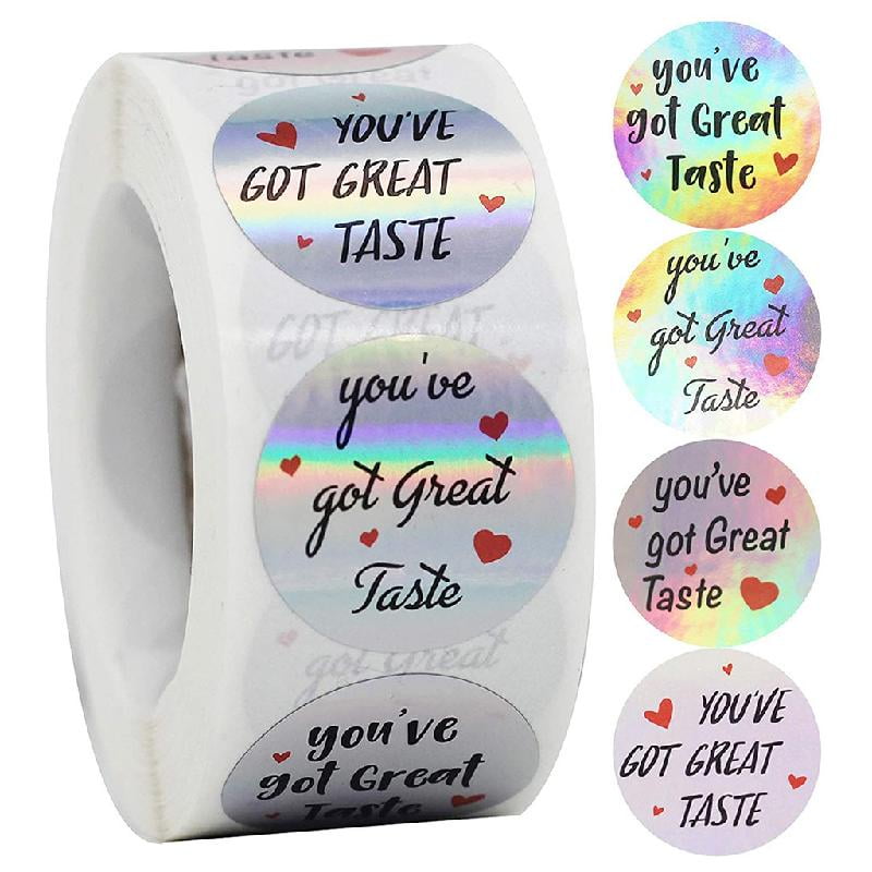 JNANEEI 500pcs Heart Great Taste Stickers Seal Labels Handmade Adhesive ...