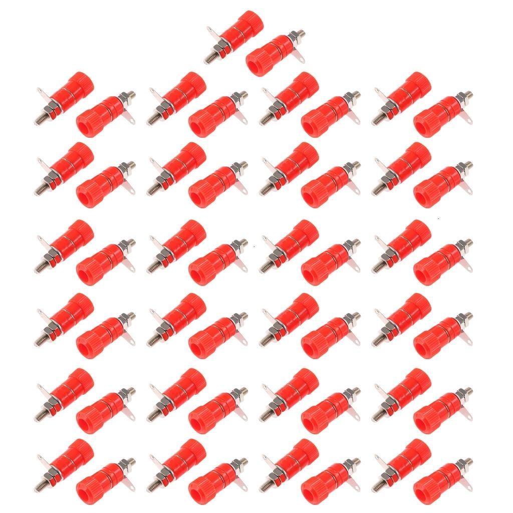 JNANEEI 50Pcs 4mm Binding Posts Terminals Electrical Connectors ...