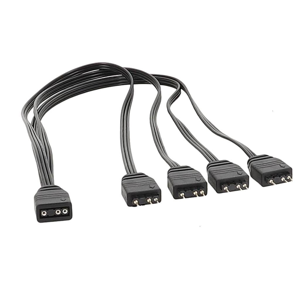 JNANEEI 5V 3 Pin ARGB Splitter Cable 3Pin Addressable RGB Splitter Extension Connect and Extend ...
