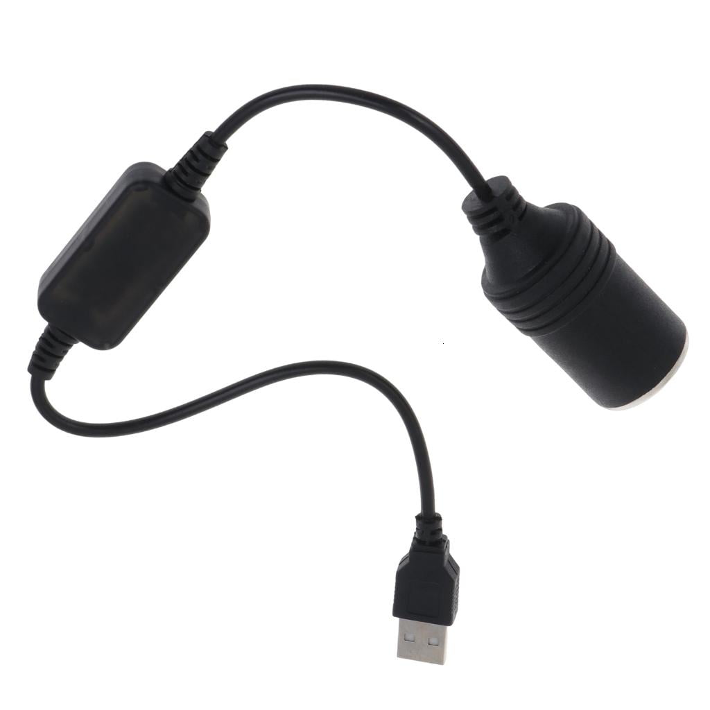 JNANEEI 5V USB to 12V Car Cigarettes Lighter Female Socket Boost Cable ...
