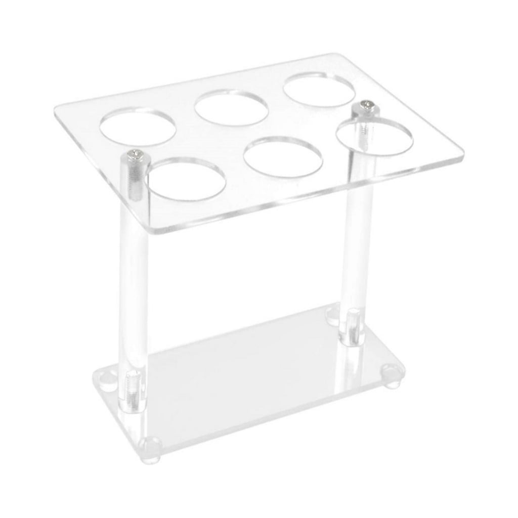 JNANEEI 6 Holes Cone Display Stand Clear Acrylic Holder Stand Ice Cream ...