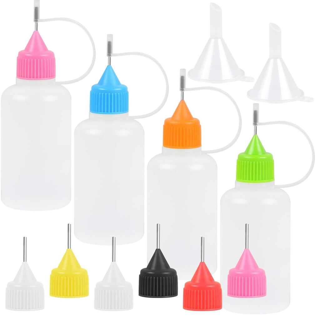 JNANEEI 6Pack Functional Needle Tip Squeeze Bottles Squeeze Dropper ...