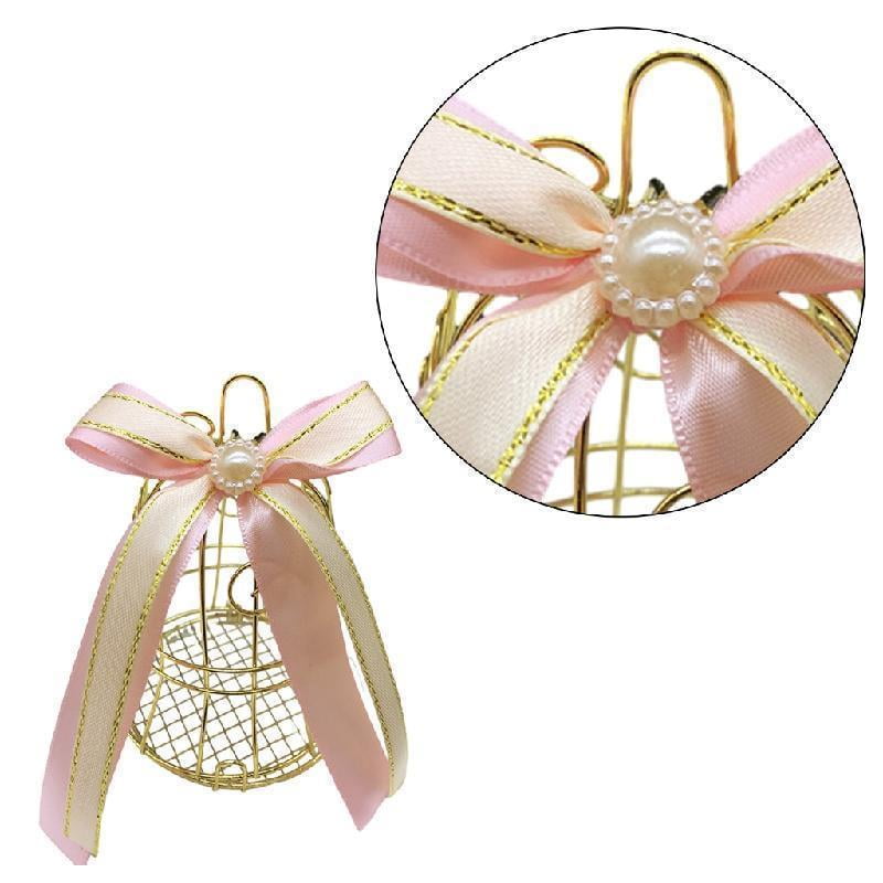 JNANEEI 6Pcs Tinplate Bird Cage Candy Boxes Wedding Favor Gift Storage ...