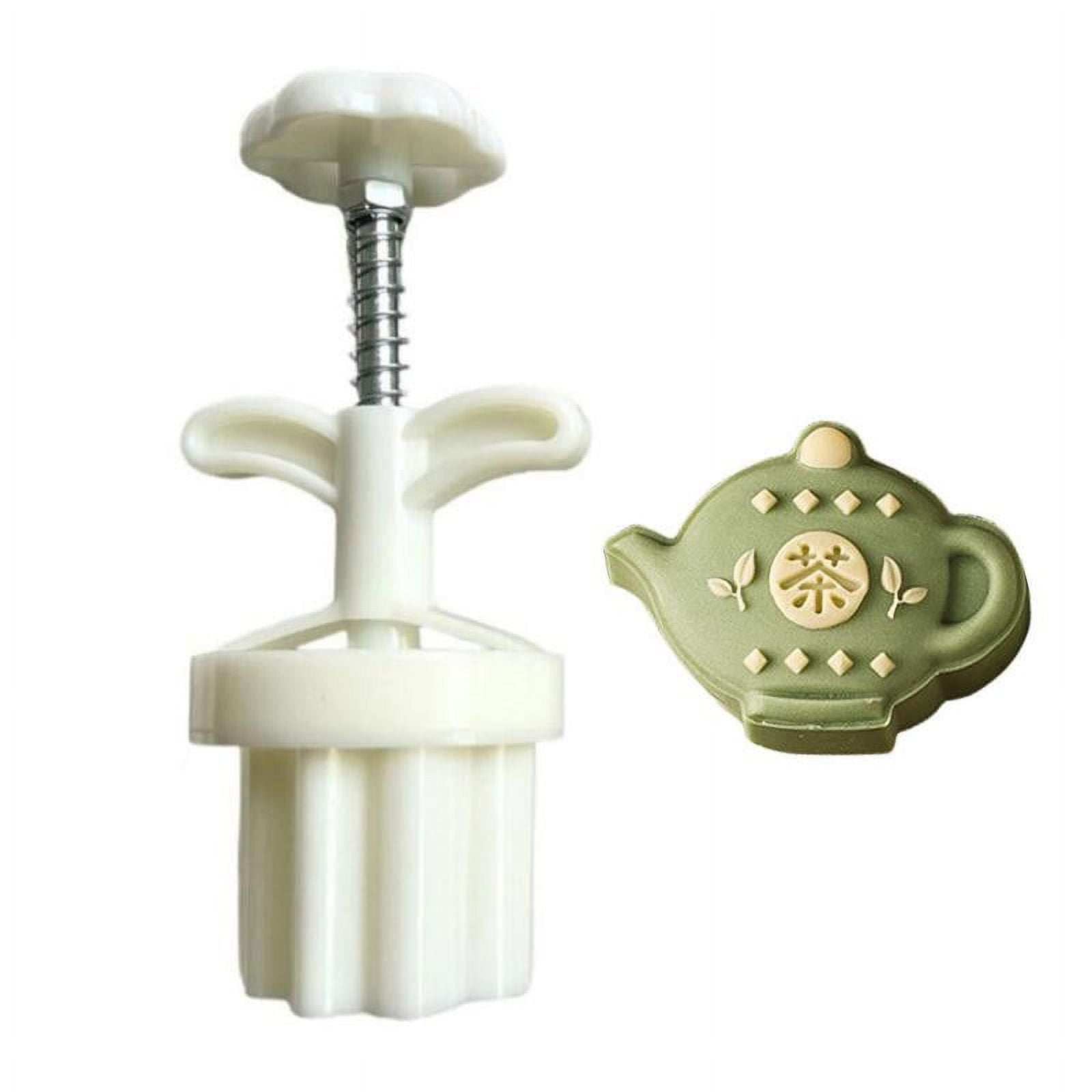 JNANEEI 75g Mooncake Stamps Teapot/Teacup Shape Pastry Tool Baking ...
