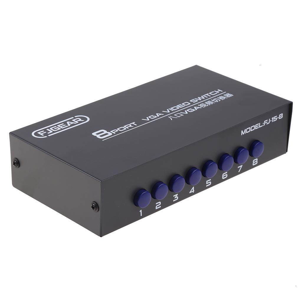 JNANEEI 8 Port VGA Switch Video Switcher Box 1920*1440 250MHz 8 in 1 ...