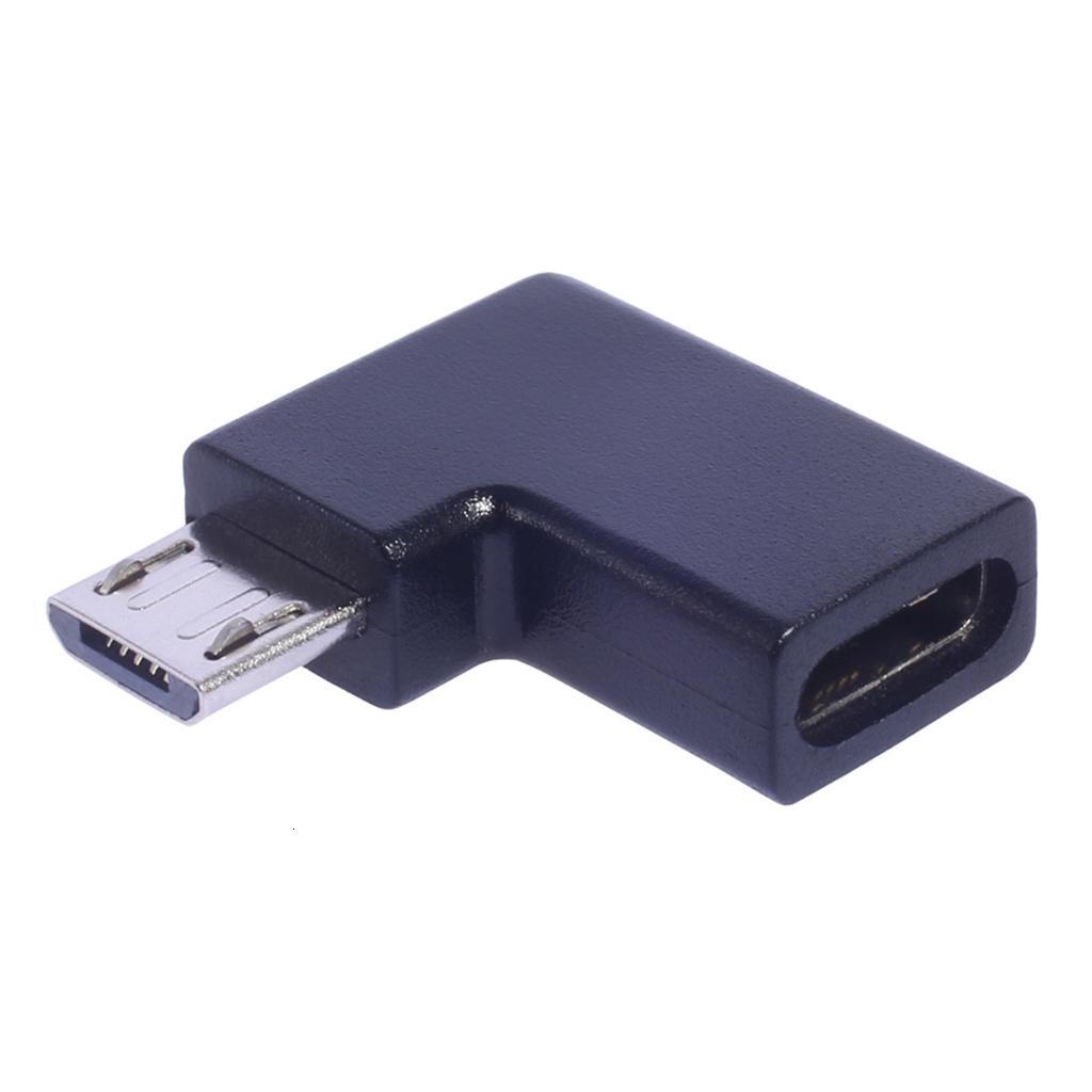JNANEEI 90 Degree Angle Micro USB to TypeC Adapter Charging Solution ...