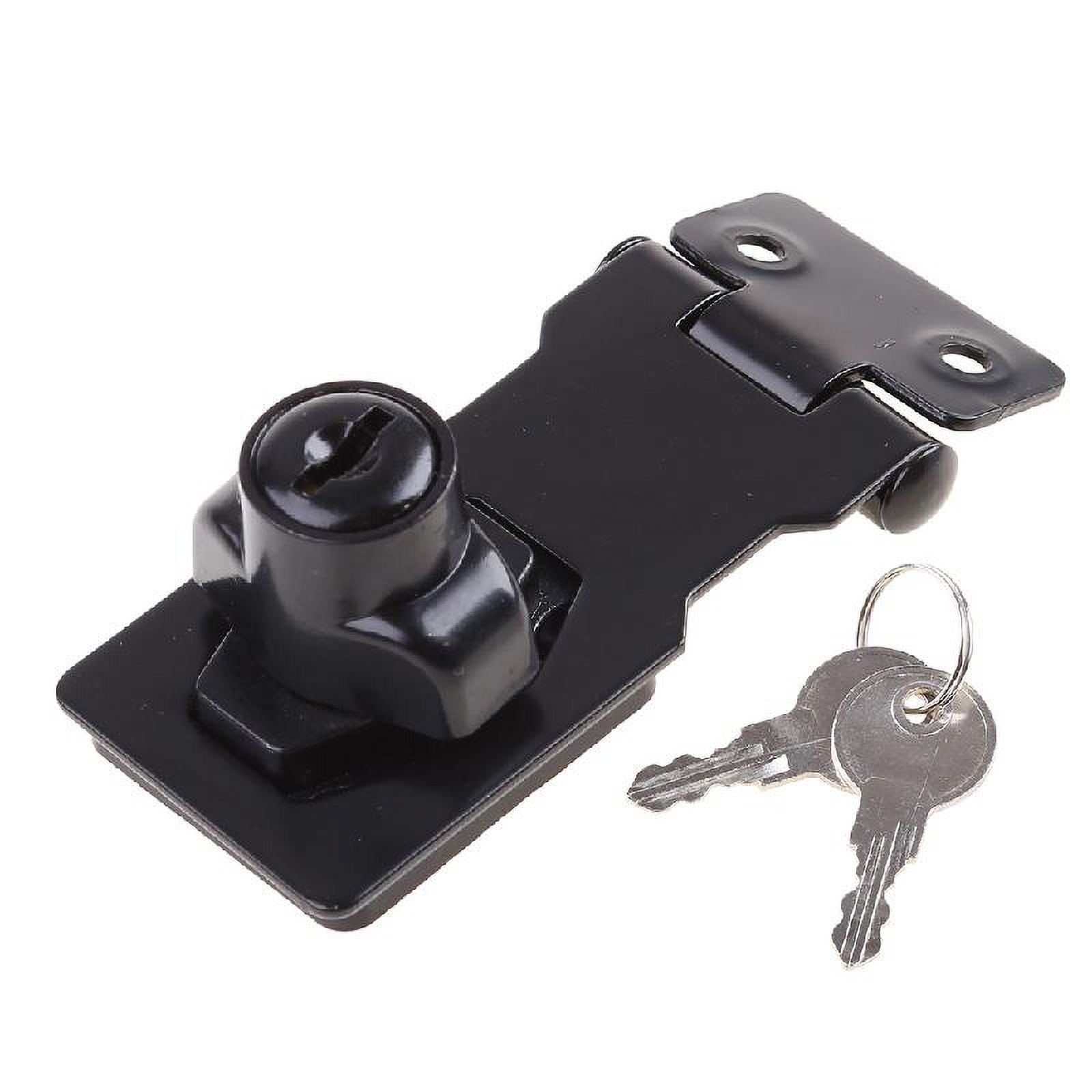 JNANEEI 90 Degrees Rotation Knob Keyed Locking Hasp Double Door Cabinet ...