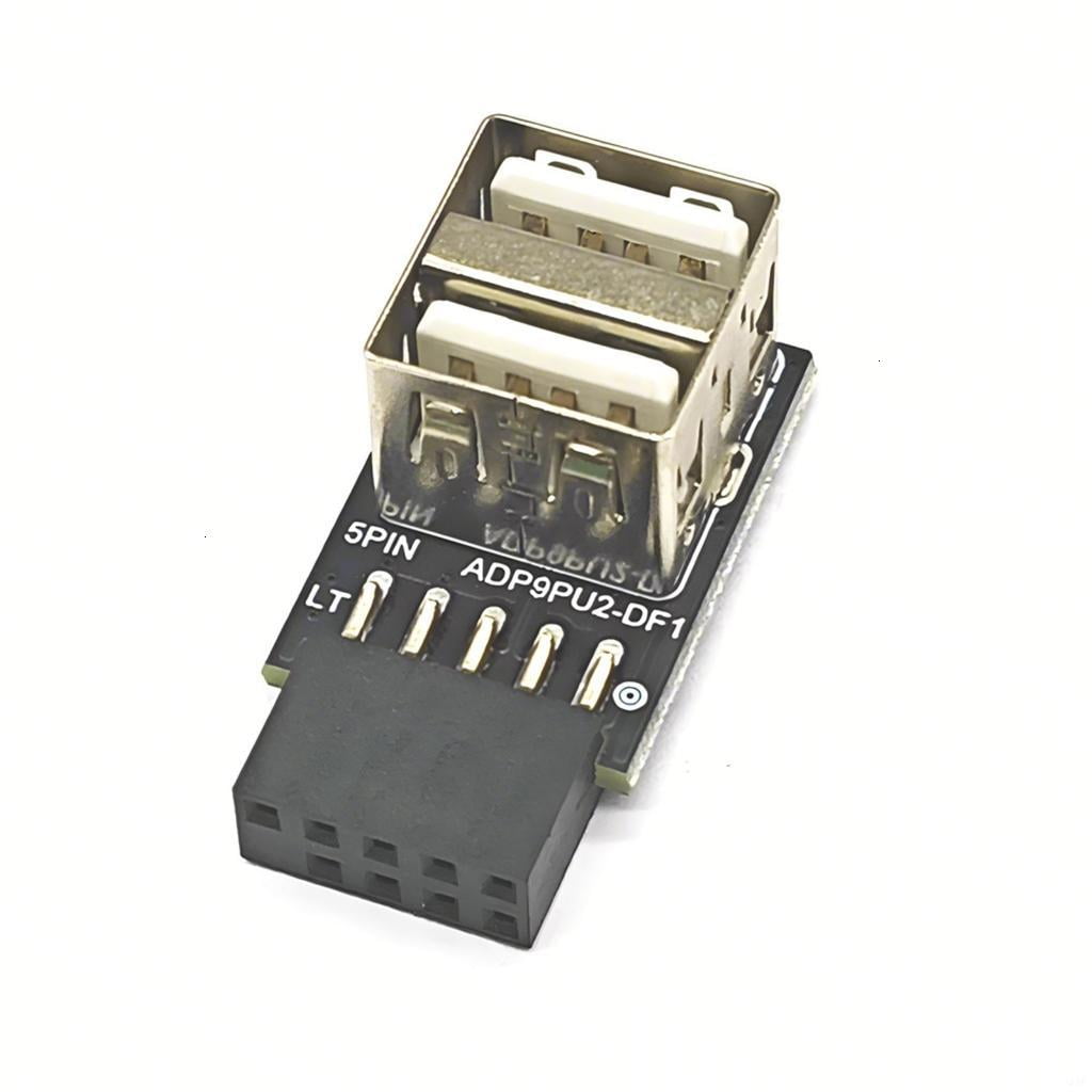 JNANEEI 9Pin to USB Adapter Connector PC Internal Motherboard 9Pin to ...