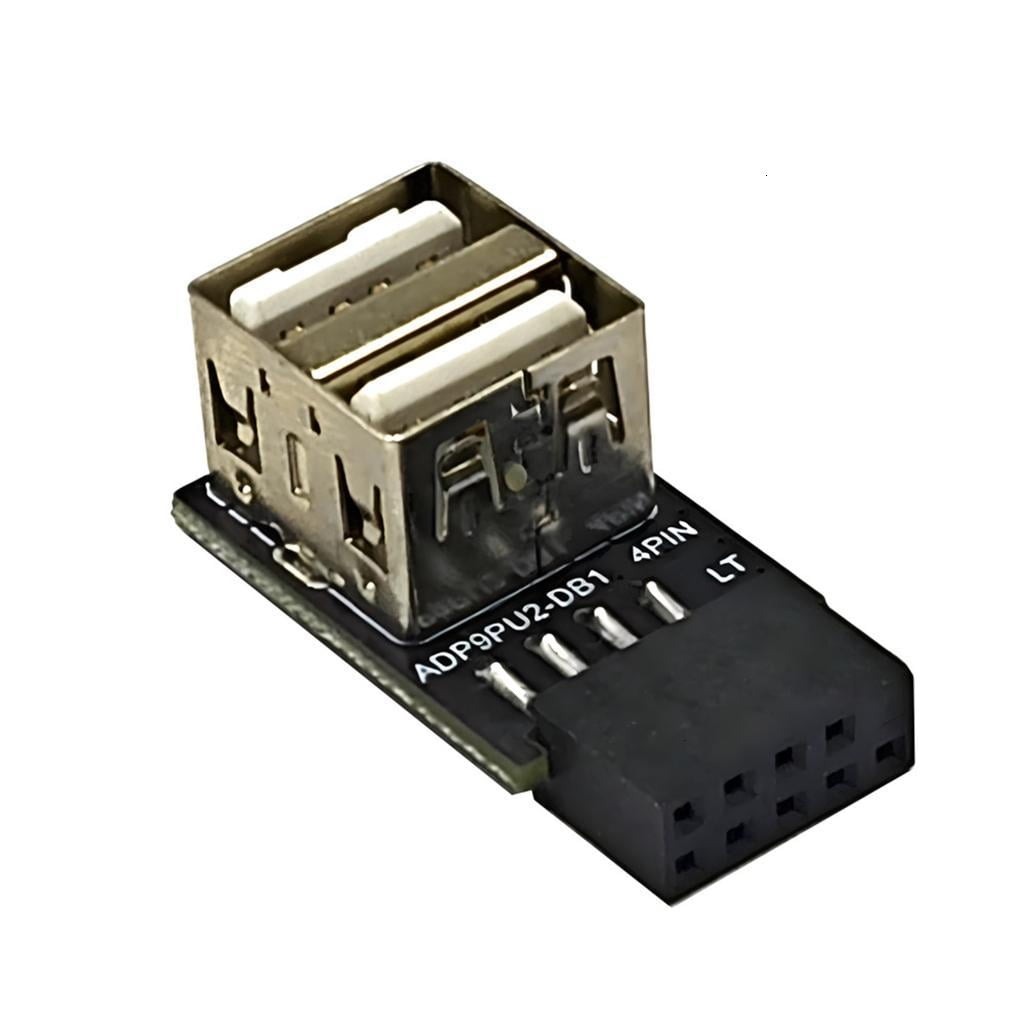 JNANEEI 9Pin to USB Adapter Connector PC Internal Motherboard 9Pin to ...