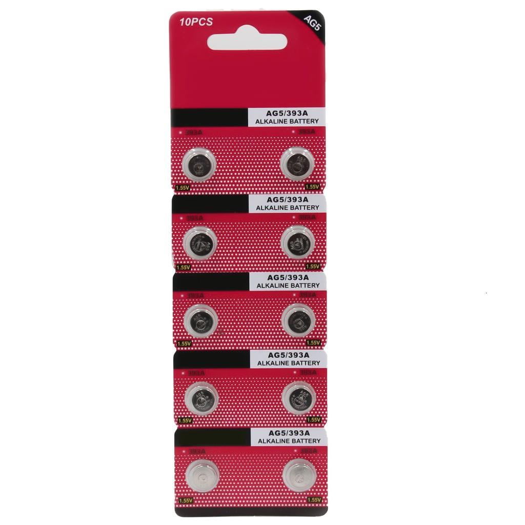 JNANEEI AG5/LR754/393A Watch Battery Alkaline Button Cells Batteries for Small Devices - Walmart.com