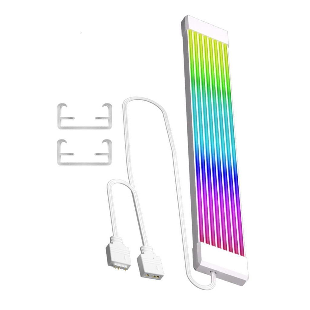 JNANEEI ARGB GPU Power Supply Cable Soft Silicone 24Pin Extension 5V ...