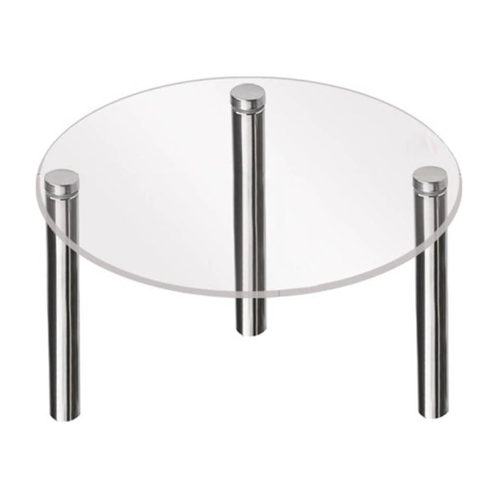 JNANEEI Acrylic Clear Square Round Display Stand Jewelry Rings Dessert ...