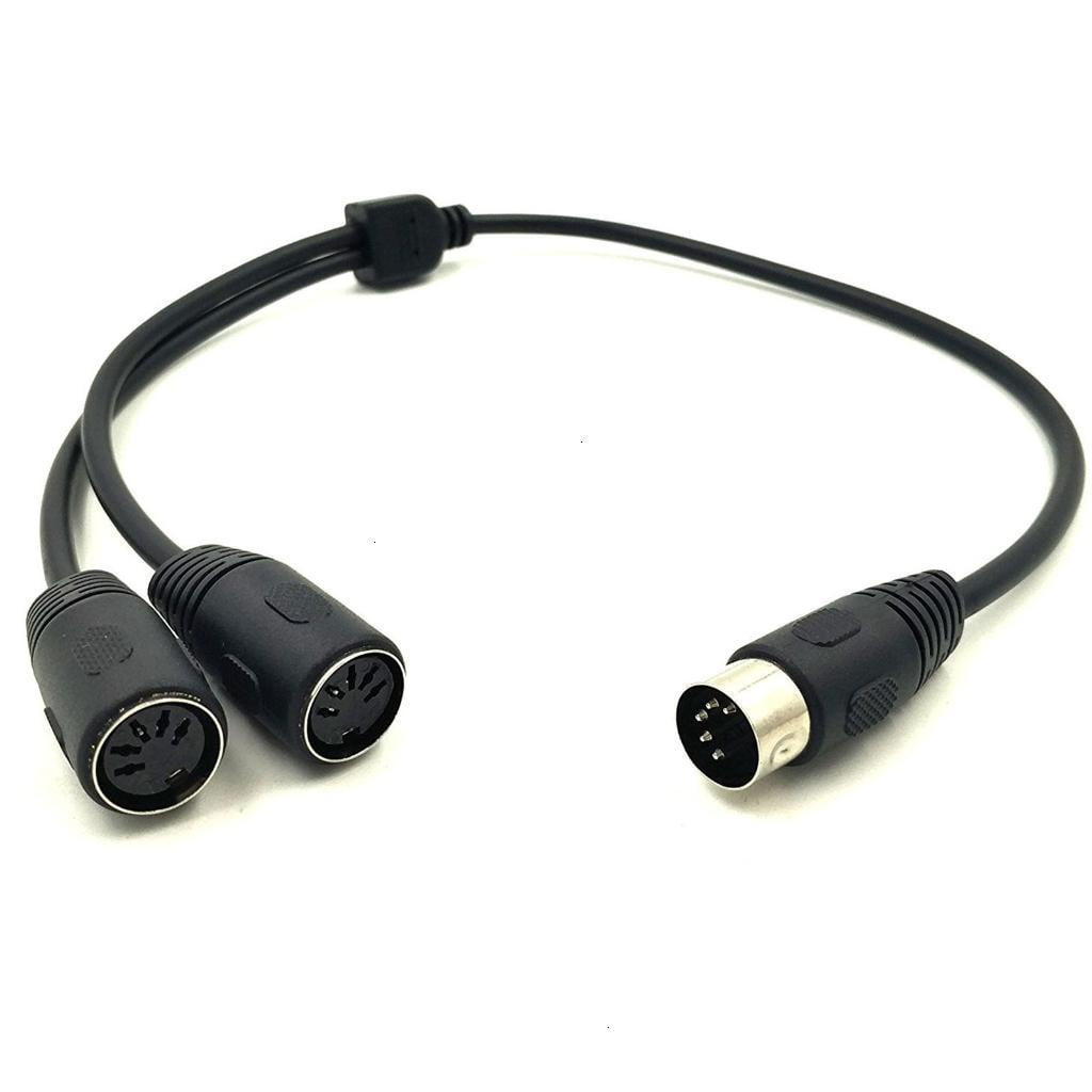 JNANEEI Adapter Cable 5Pin MIDI DIN 1x Male to 2x Female Socket Y ...