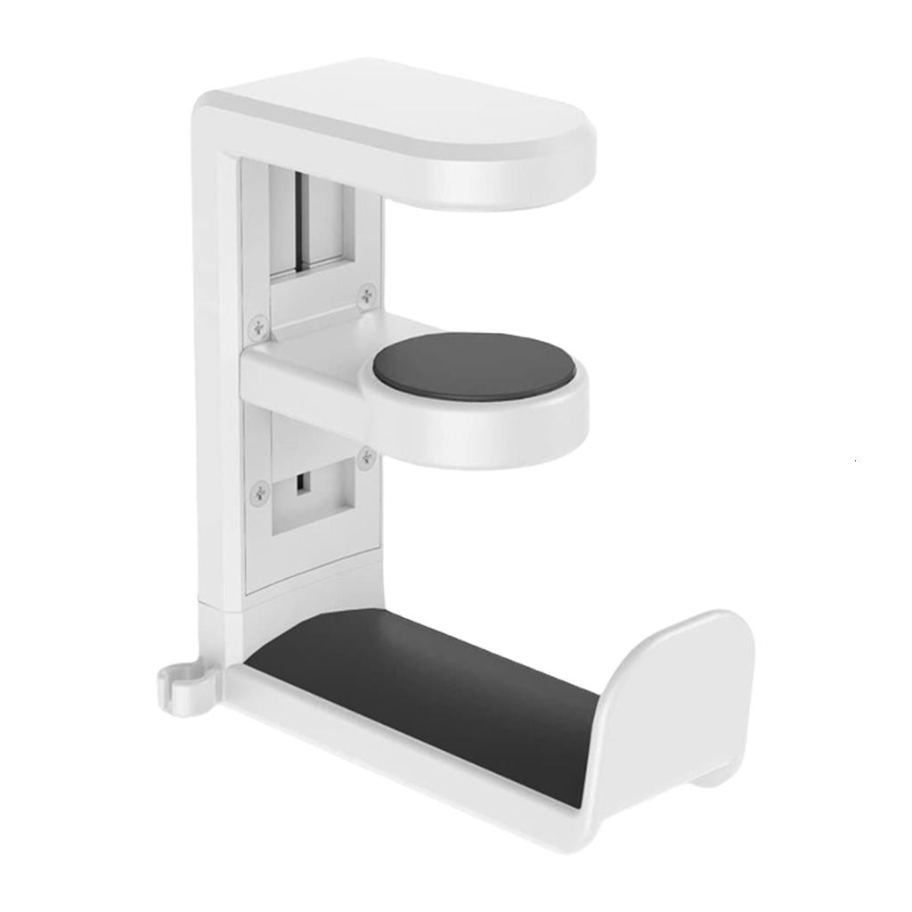 JNANEEI Adjustable Rotating Arm Clamp Mount Headphone Stand Under Desk ...