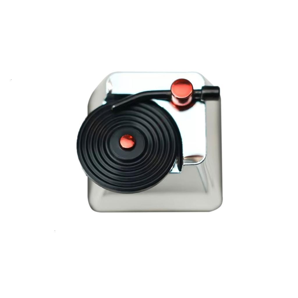 JNANEEI Aesthetic 3D Vinyls Record Keycap Stainless Steel Keycap for ...