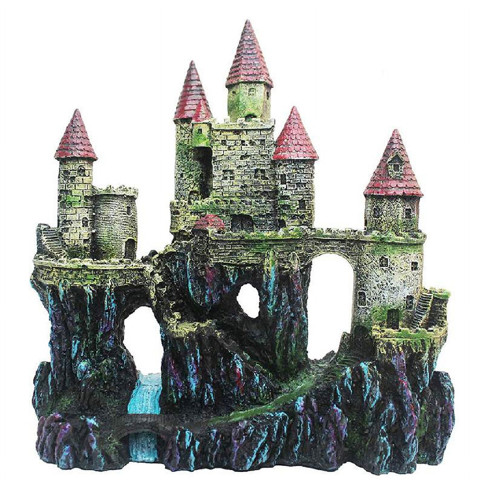 JNANEEI Aquarium Resin Castle Decoration Fish for Tank Driftwood Castle ...