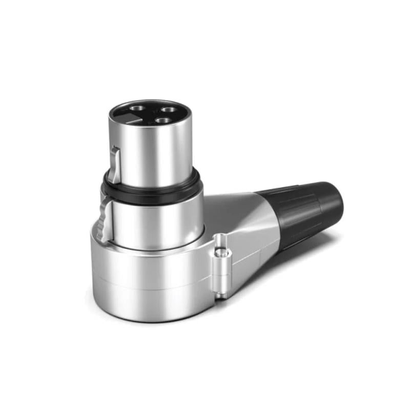 JNANEEI Audio Cable Connector 90 Degree Male Female XLR Adapters 3 Pin ...