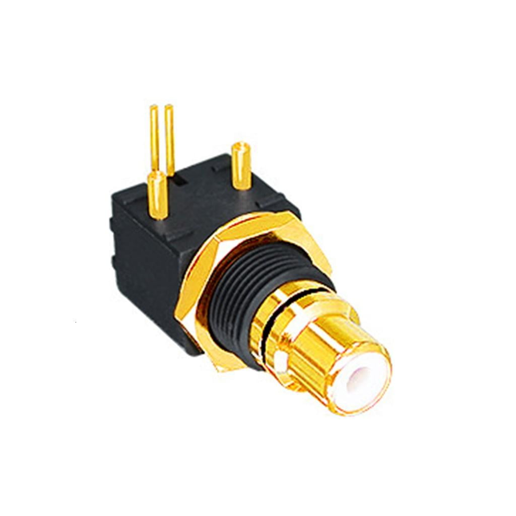 JNANEEI BNC Female Socke Right Angle PCB-mount Coaxial Connector RCA ...