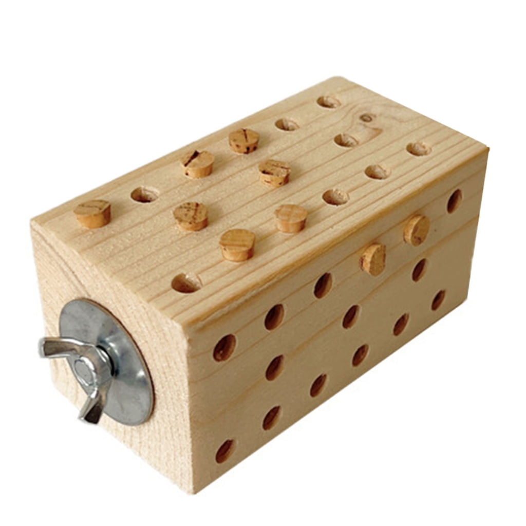 JNANEEI Birdcage Accessories Budgies Chewable Toy Wooden Block Parrot ...
