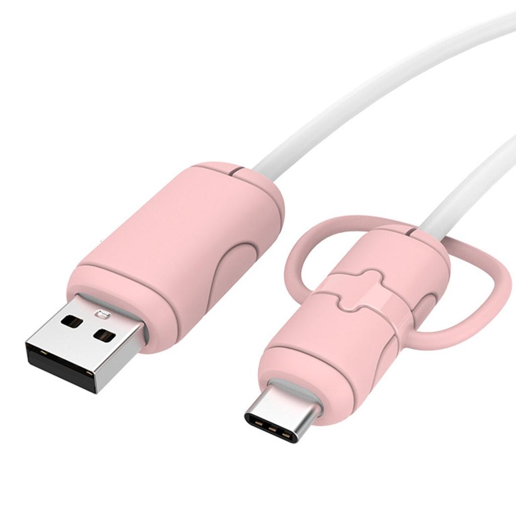 JNANEEI Charging Cable Protector USB Data Line Cord Winder Cartoon Soft ...