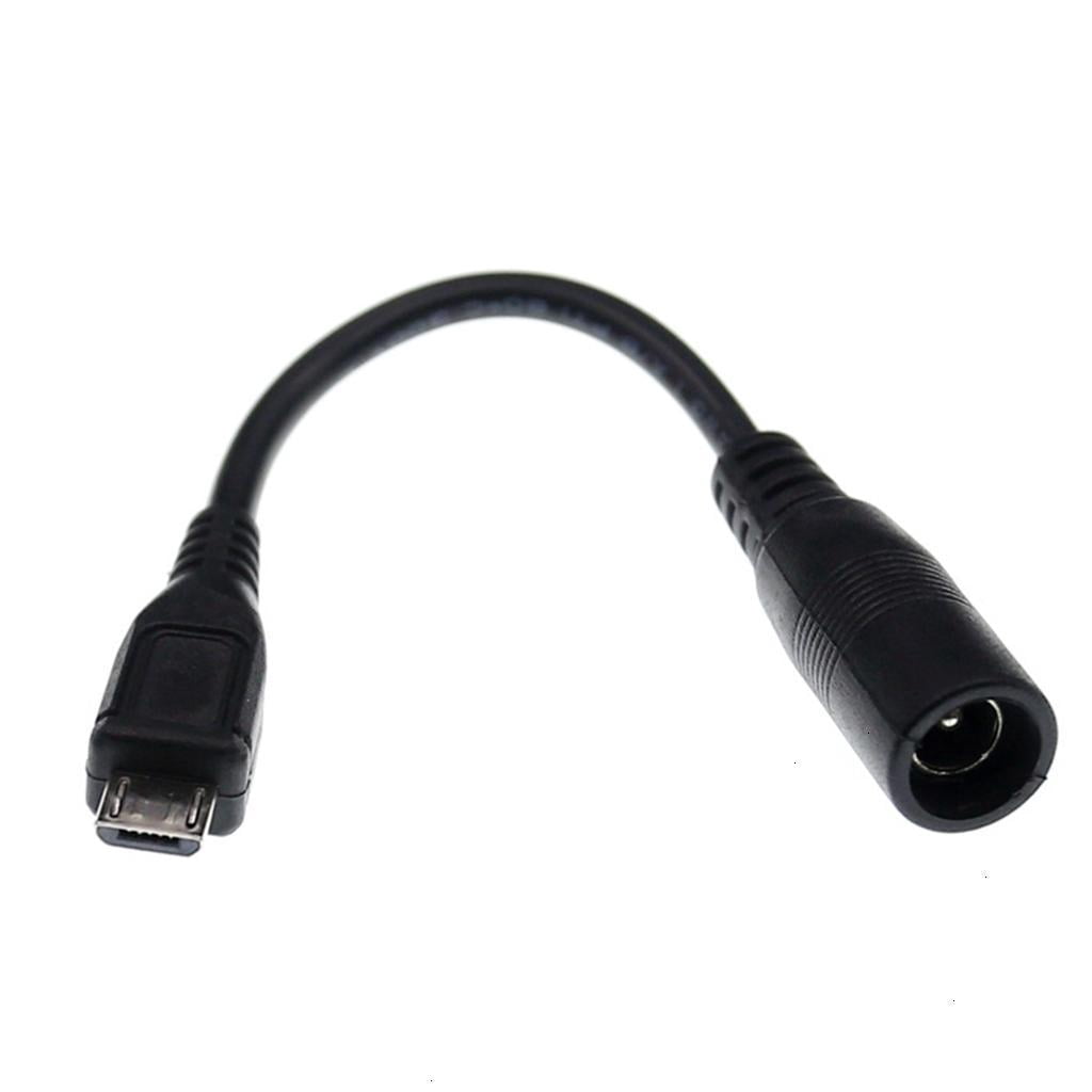 JNANEEI DC5.5 x 2.1mm Female Jack to Micro USB Male Plugs Power ...