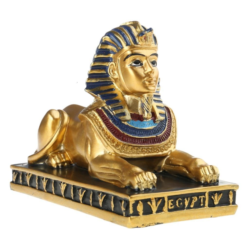 JNANEEI Decorative Sphinx Figure Egyptian Theme Resin Sculpture for ...
