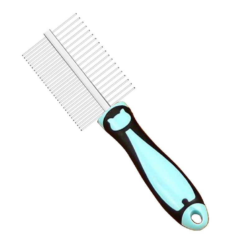 JNANEEI Dog Grooming Metal Combs 2-Sided Steel with Rounded Teeth for ...