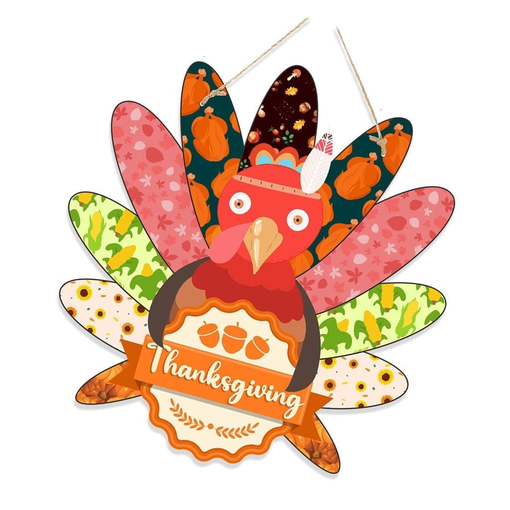 JNANEEI Elegant Turkey Door Hanger Stylish Door Sign Plate For A Warm ...