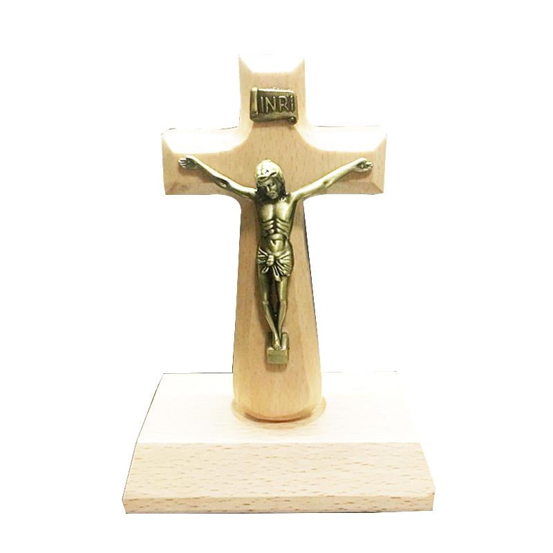 JNANEEI Engraving God Wood Standing for Cross Intercession Wall Table ...