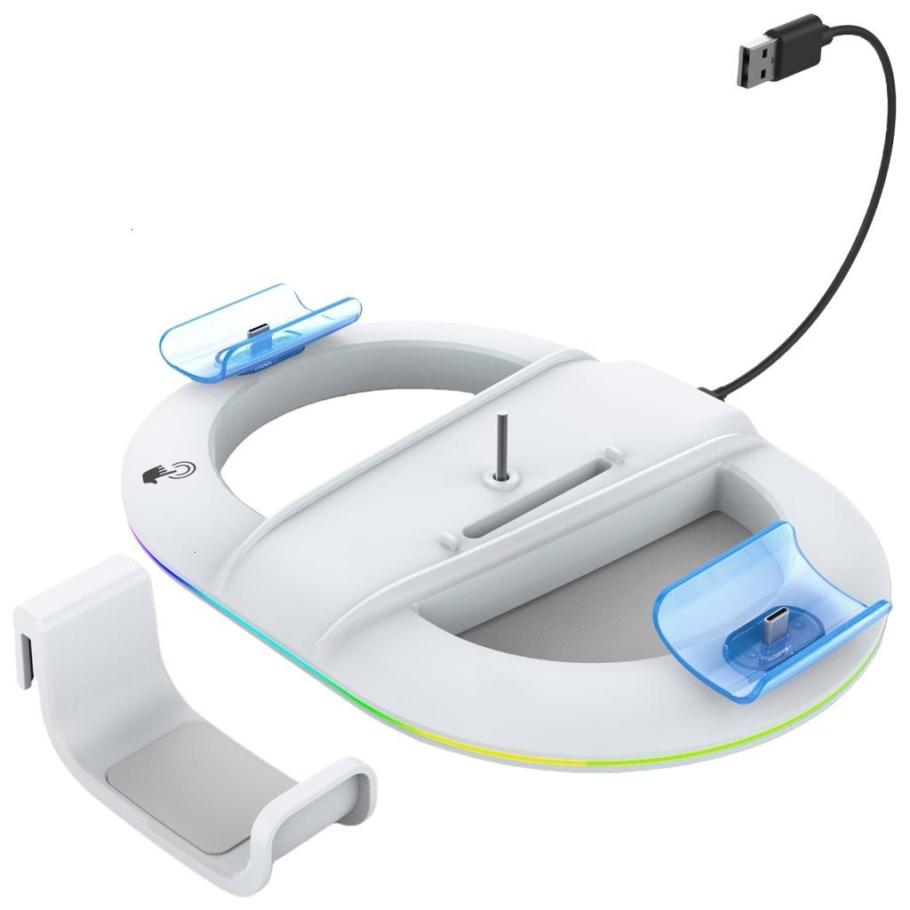 JNANEEI Gaming Consoles Stand Controller Charging Stand Colorful Lights ...