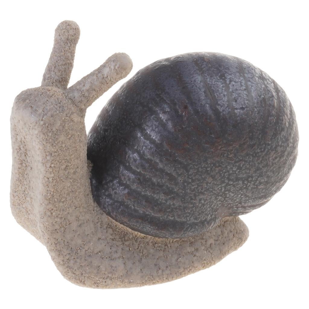 JNANEEI Handcrafts Cute Snail Sculpture Ceramics Figurine Ornament for ...
