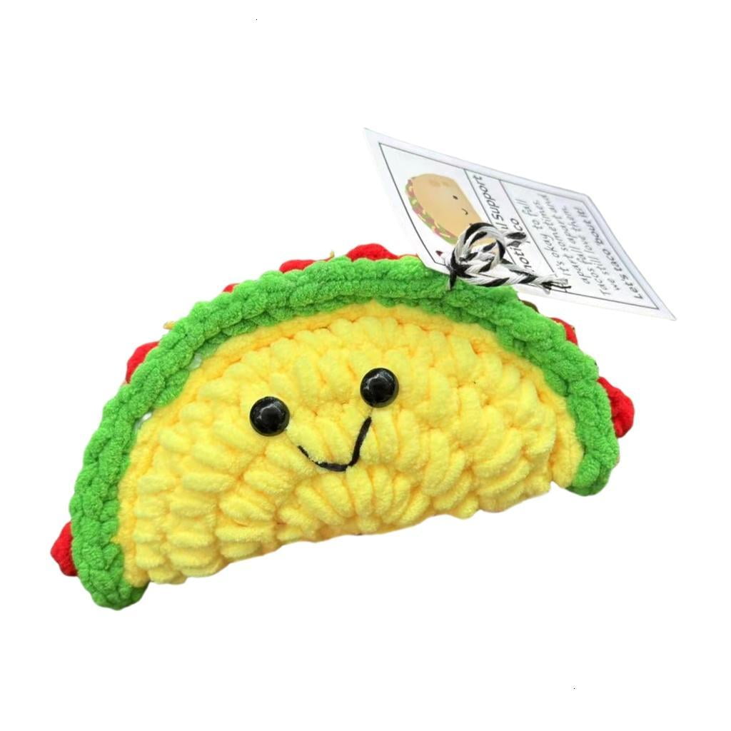 JNANEEI Handmade Miniature Crochet Tacos Dolls Emotional Supporting ...