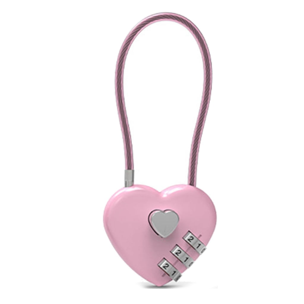 JNANEEI Heart-Wishes Lock for Lovers Wedding Mini Code Lock Combination ...