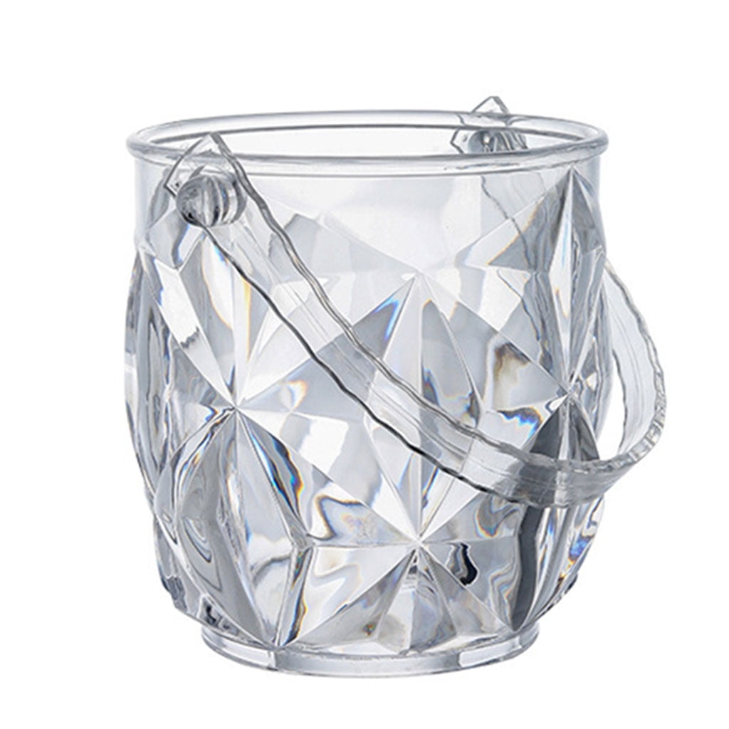 JNANEEI Ice Bucket Acrylic Clear Storage Tub Plastic Drink Buckets with ...