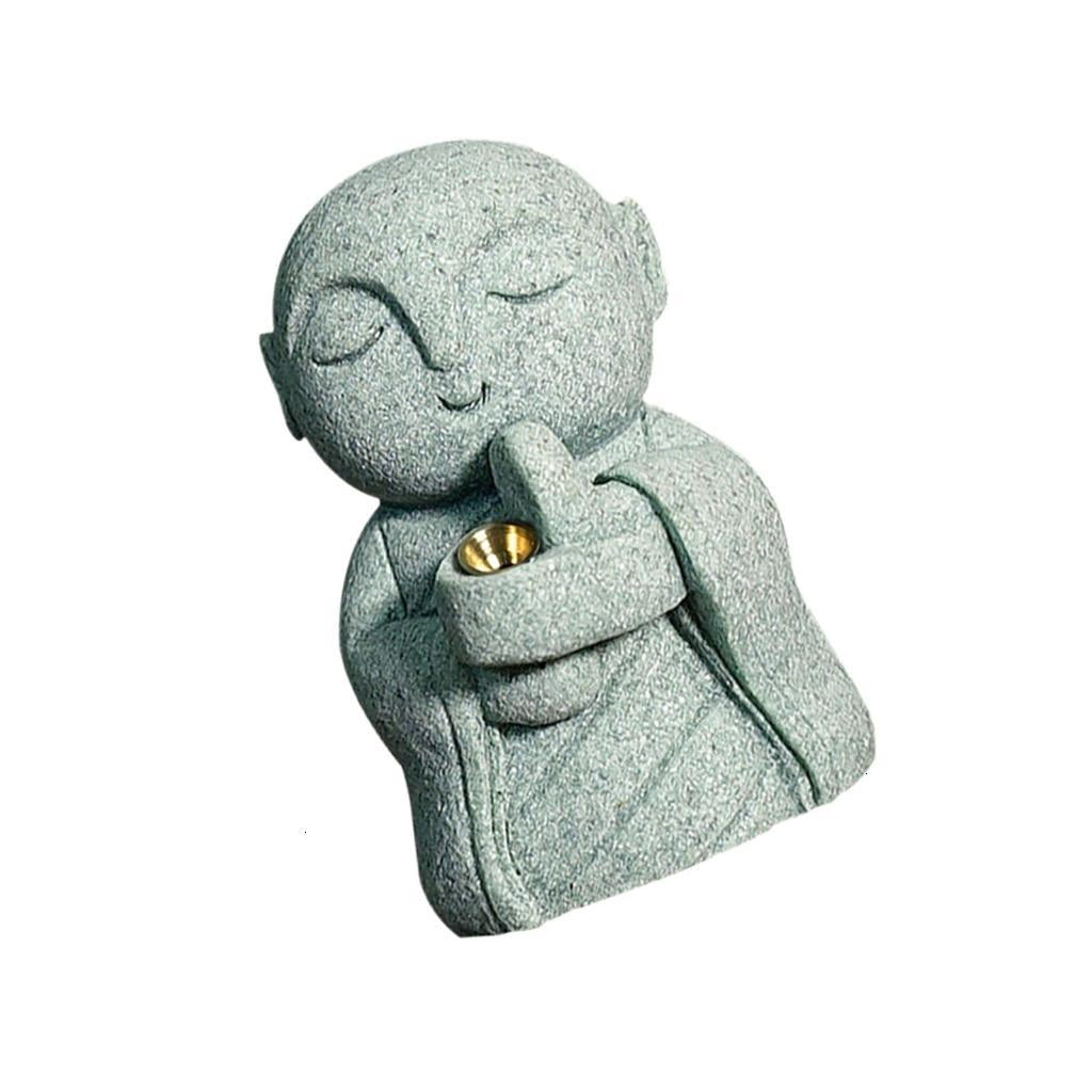 JNANEEI Jizo Monk Crafts Aquariums Hideouts Monk Statue Cave FishTank ...