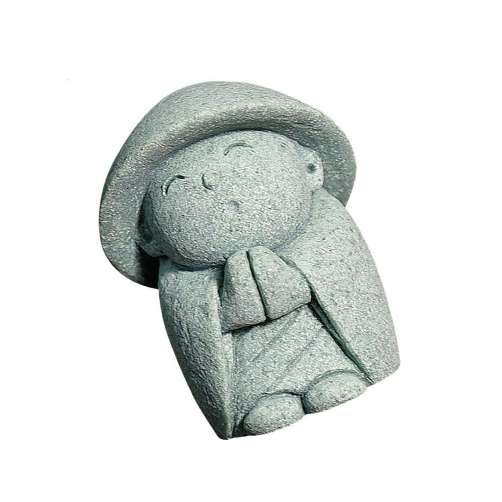 JNANEEI Jizo Monk Crafts Aquariums Hideouts Monk Statue Cave FishTank ...