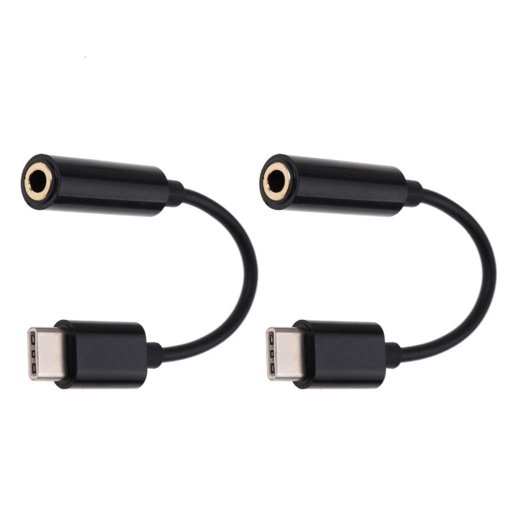 JNANEEI Male Type C to Female 3.5mm Cable, 2pcs/set USB C to 3.5mm Port ...