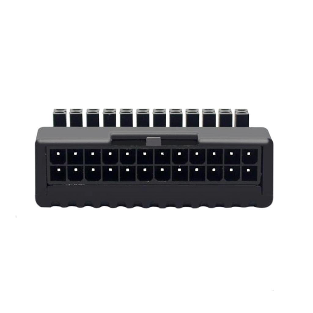 JNANEEI Motherboards 24Pin Power Cord Adapter 90-Degree Steering Turn ...