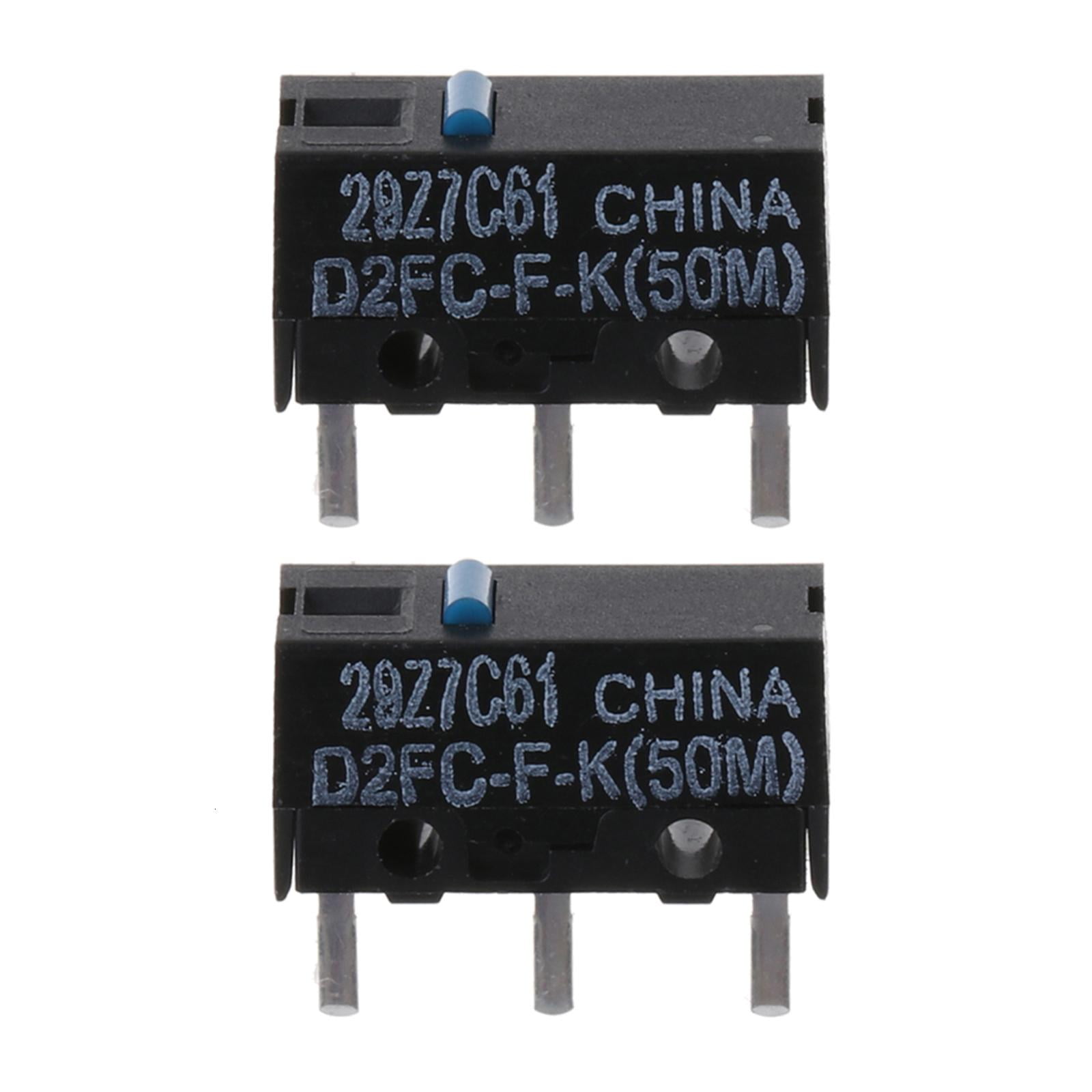 JNANEEI Mouse Micro Switch D2FC-F-K Mouse Button Blue Dot Silver Alloy ...