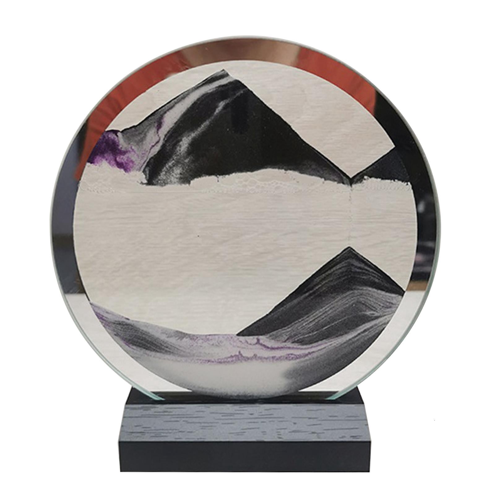 JNANEEI Moving Sand Flowing 3D Dynamic Glass Frame Art Gift Quicksand ...