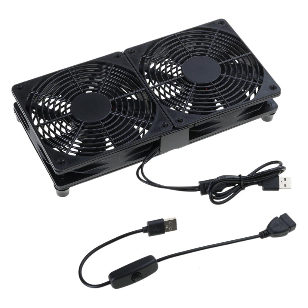 JNANEEI Multi Use 120mm USB Powered Fan for Enhanced Cooling of Routers ...