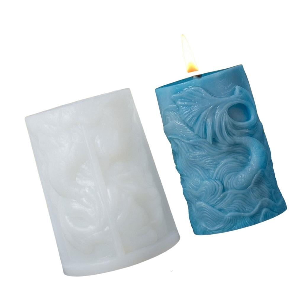 JNANEEI Ocean Creature Embossed Silicone Candle Molds for Handmade ...