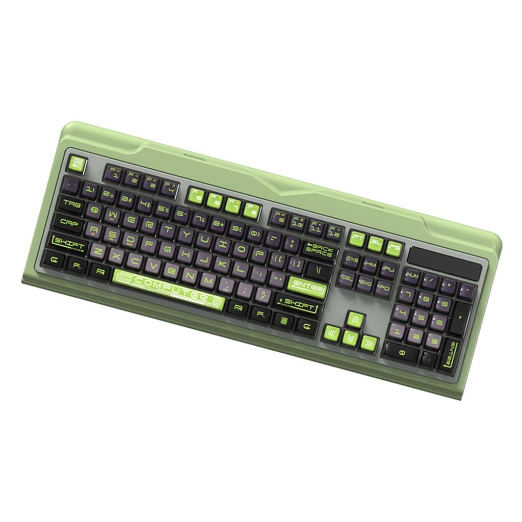 JNANEEI PBT Puddings Translucents Keycap Gray Green Keycap 116 Key ASA ...