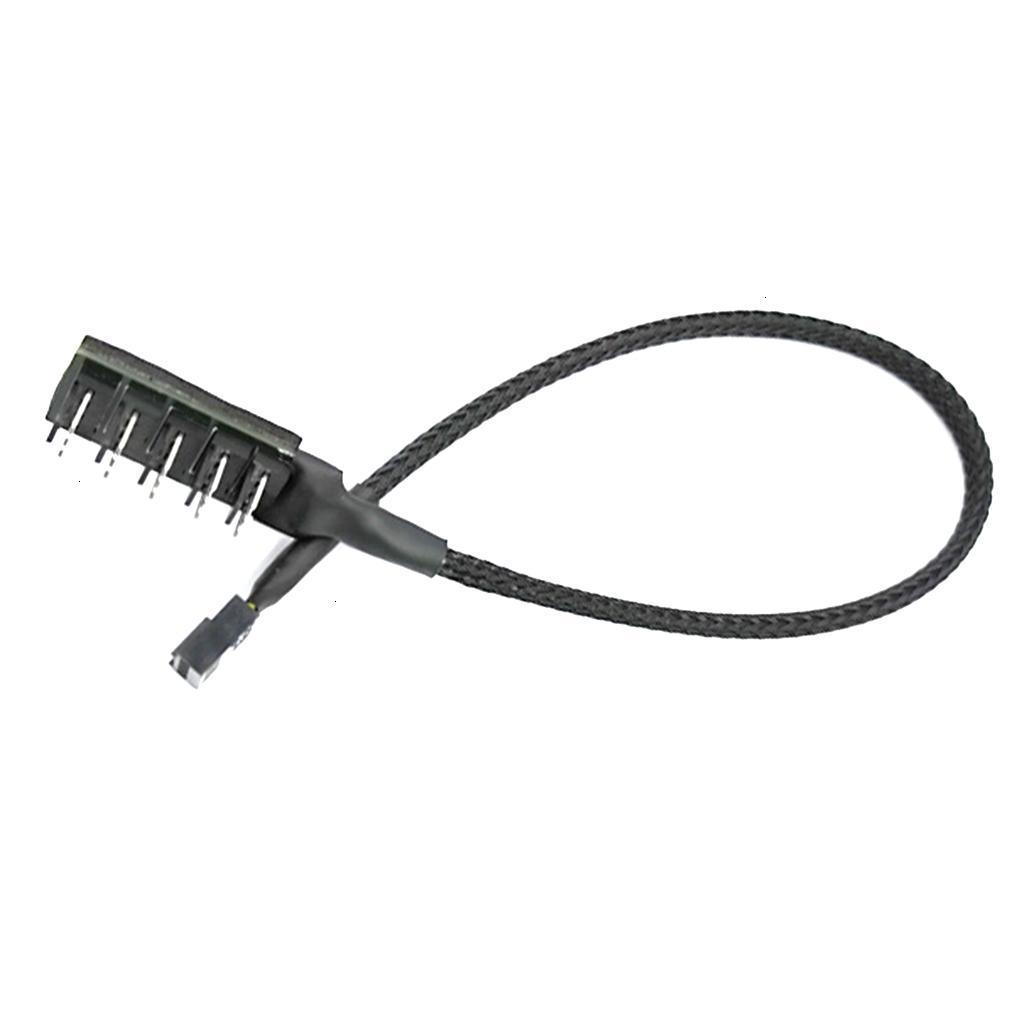 JNANEEI PC Fan Power Supply Extension Hub 4PIN/3PIN PWM Fan Splitter ...