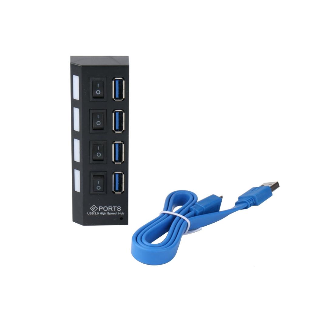 JNANEEI Powered USB Hub USB3.0 High-speed Transmission 4 Port Hub ...