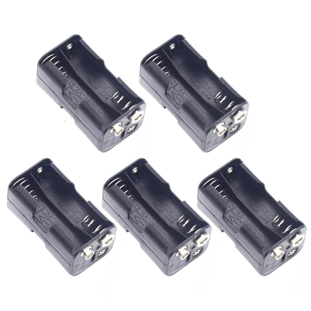 JNANEEI Selection of 5 4xAA Battery Holder Battery Boxes Easy Battery ...