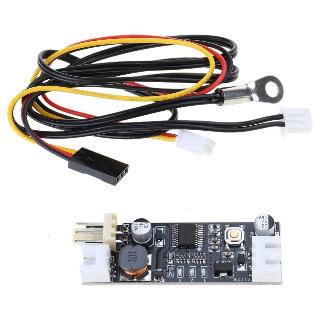 JNANEEI Single DC12V 0.8A PWM 2-3 Wire Fan Temperature Control Speed Controller - Walmart.com