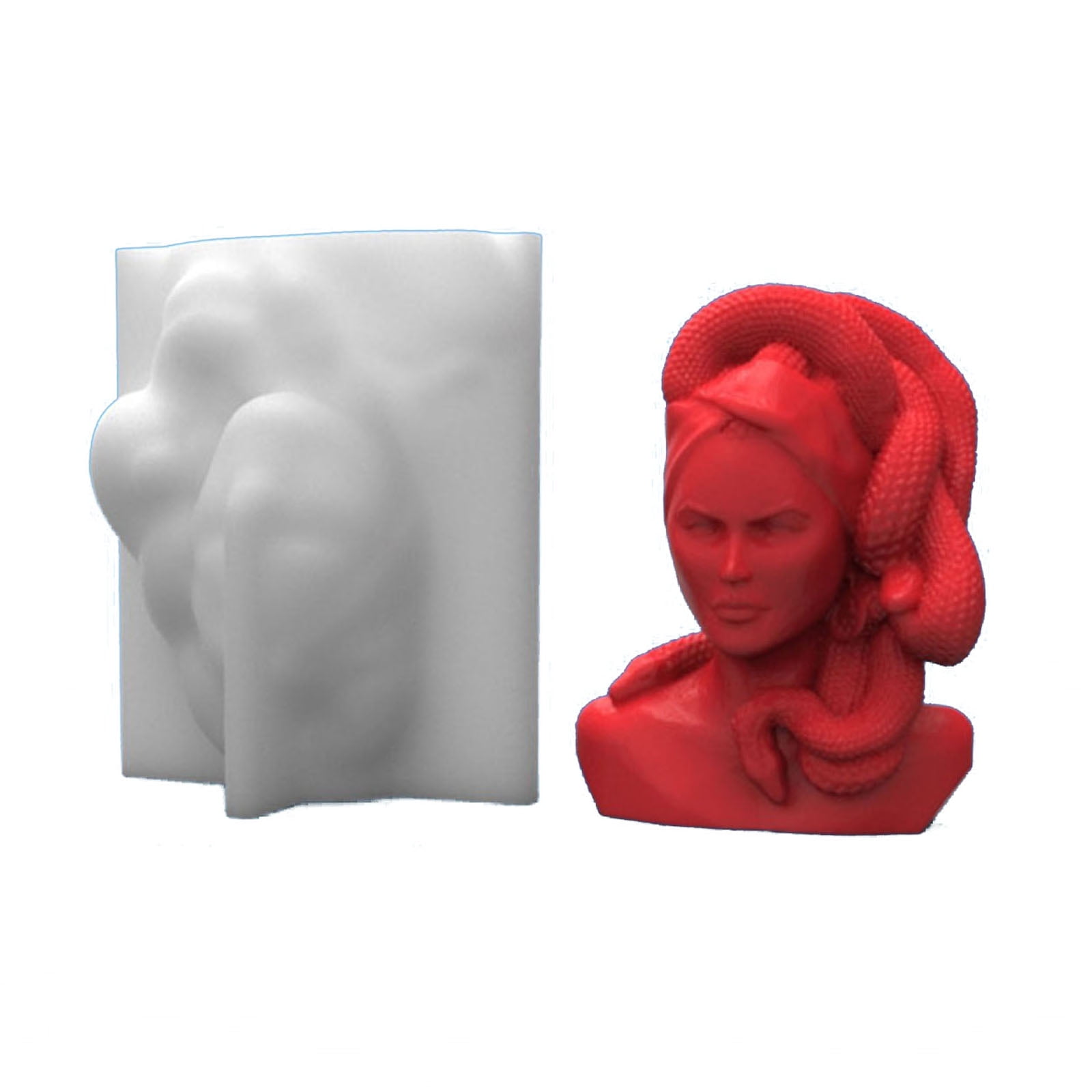 JNANEEI Snake Goddess Silicone Candle Mold DIY Crafts Projects Tear ...